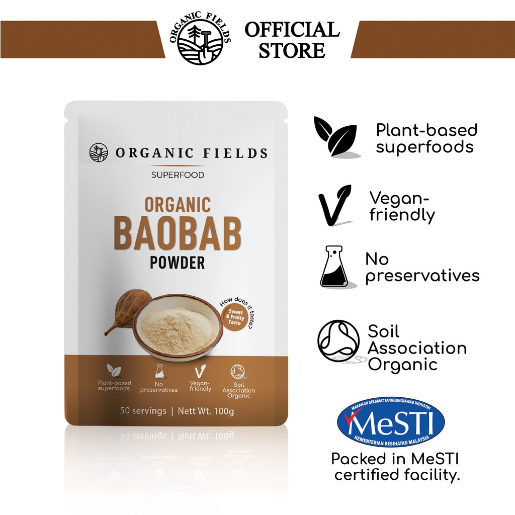 ORGANIC FIELDS Organic Baobab powder (100g) | Shopee Singapore