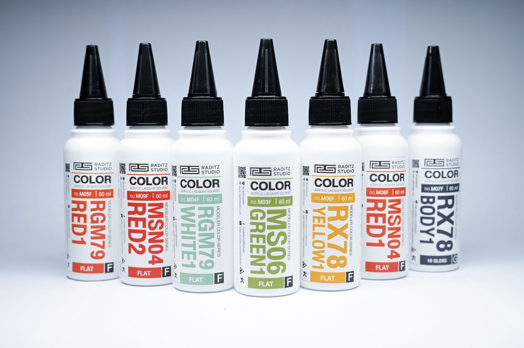 [RADITZ STUDIO] MODELER COLOR FLAT SERIES [FLAT] Pre-Thinned Paint For ...