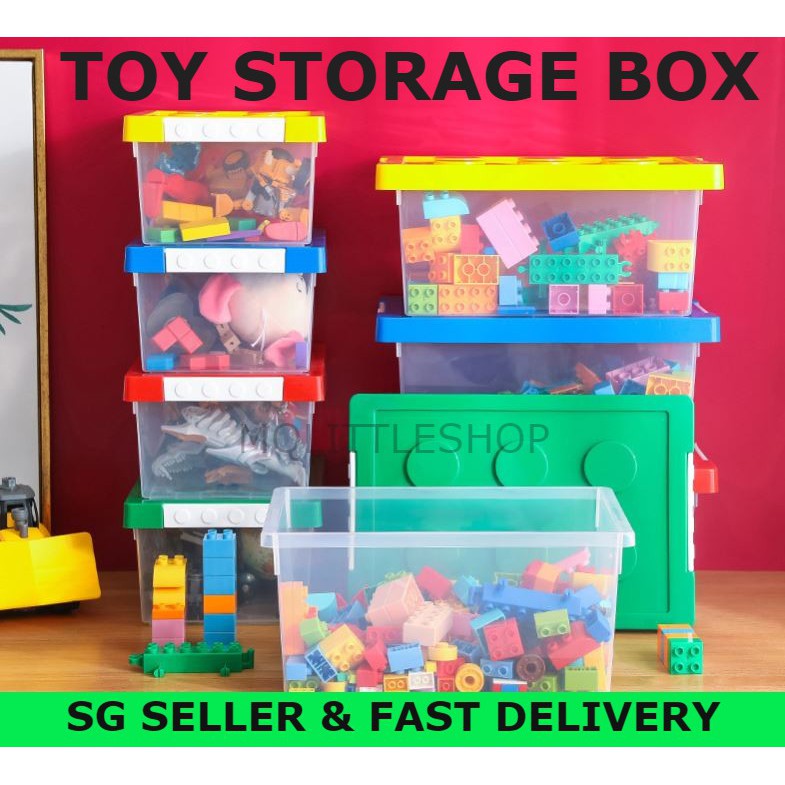 【MQLITTLESHOP】 BUILDING BLOCKS TOY STORAGE BOX STACKABLE BIG SIZE ...