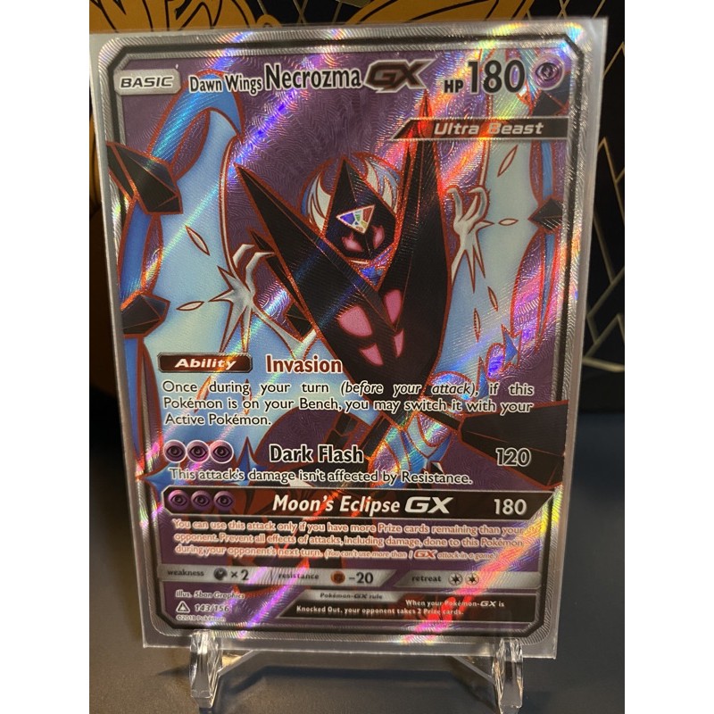 Pokémon TCG Card Dawn Wings Necrozma GX SM Ultra Prism 143/156 Full Art | Shopee Singapore