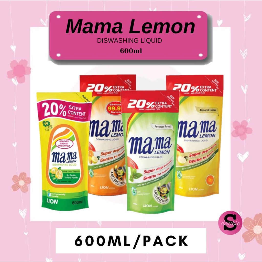 Mama Lemon Dishwashing Liquid Refill, 600ml [Mix & Match] | Shopee ...