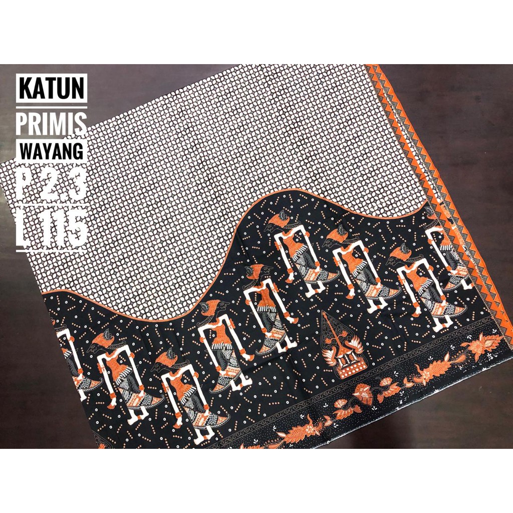 Solo Batik Fabric (Pull Out The Sogan) Shinta wayang Mountain motif ...