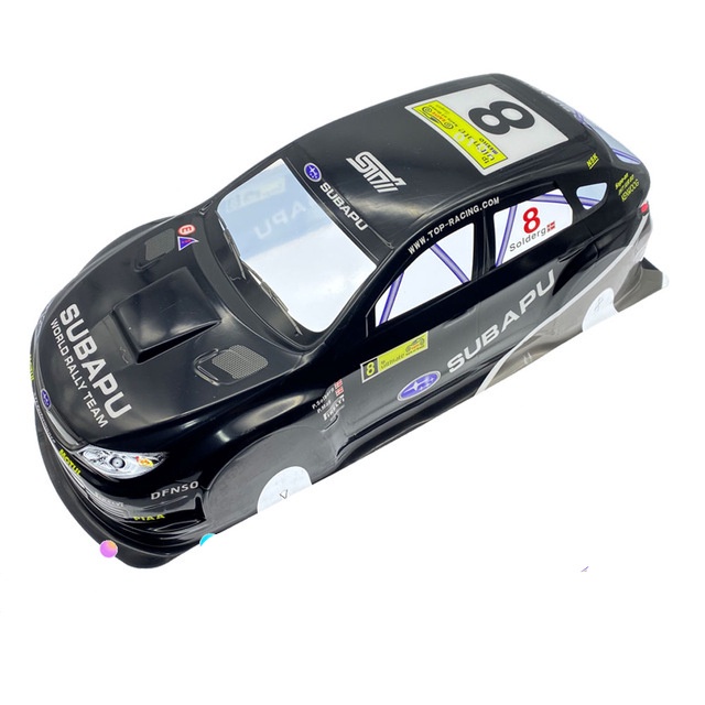 1/10 RC Remote Control PVC Car Shell Subaru STI WRX Black Samurai Rally ...