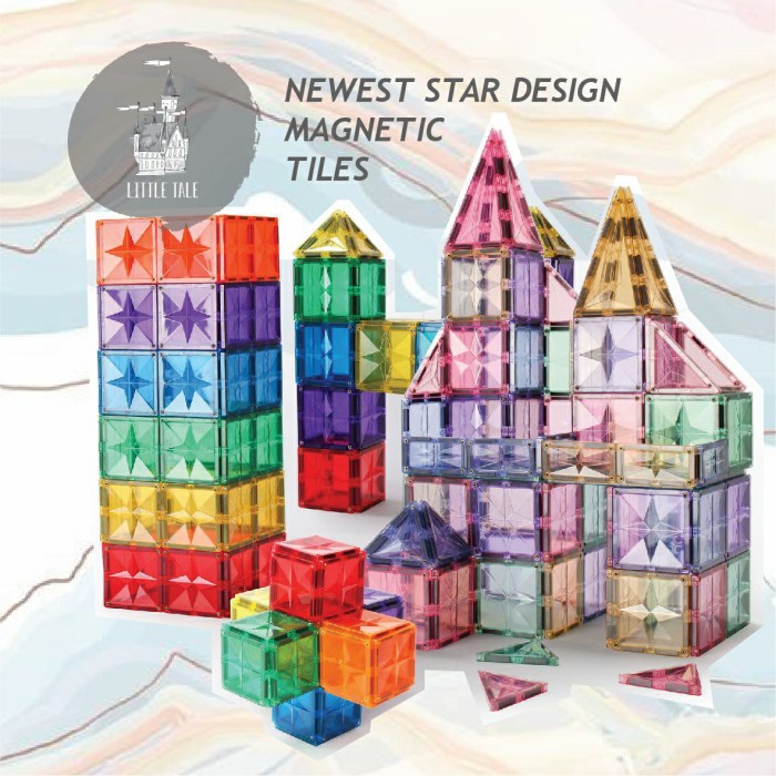 Newest Star Design Magnetic Tiles Similar To Connetix / Open Ended Toys ...