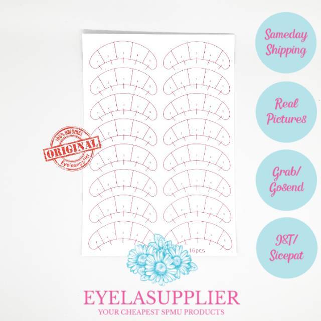 8 pairs of mapping eyepatch label stickers for eyelash extension ...