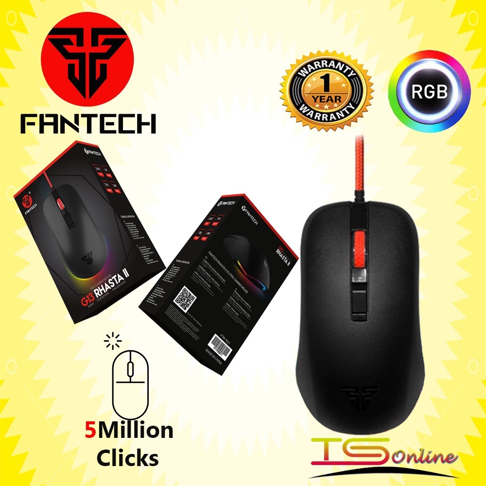 Fantech Rhasta II G13 2400 DPI RGB Pro Gaming Mouse | Shopee Singapore