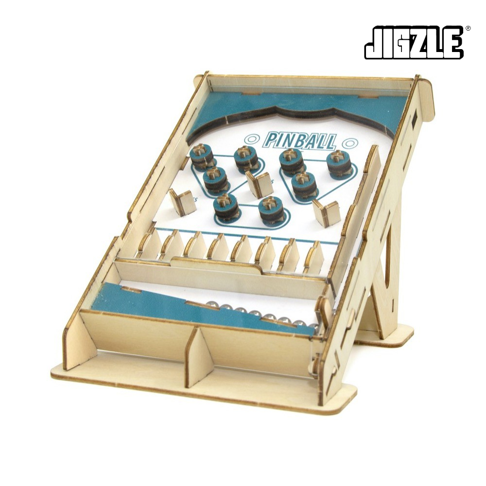 Jigzle Game Station Pinball 3D Wooden Puzzle for Adults and Kids. Ki-Gu ...