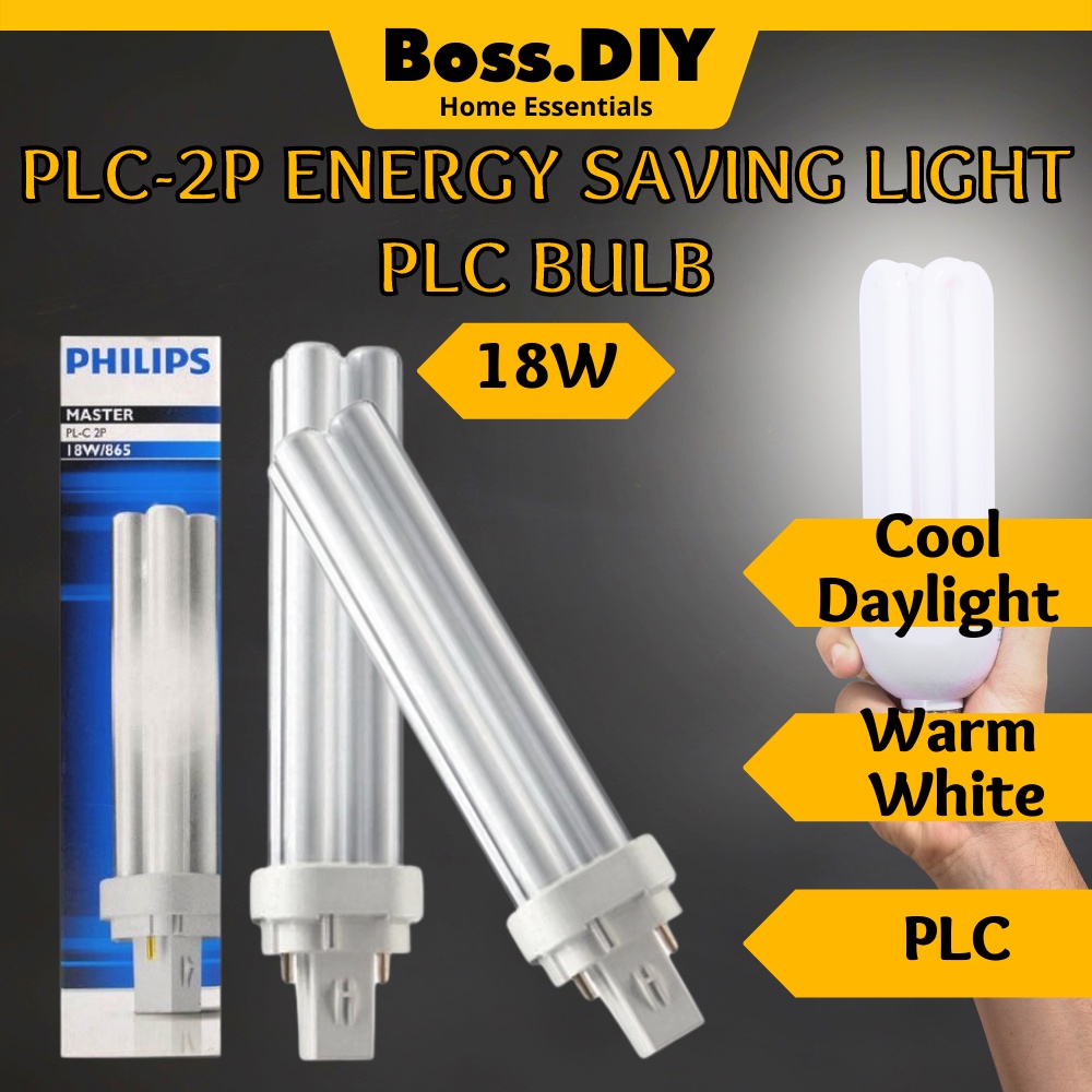 Philips Master PLC-2P 18W / 865 / 827 Energy Saving Light PLC Bulb ( Cool Daylight / Warm White ...