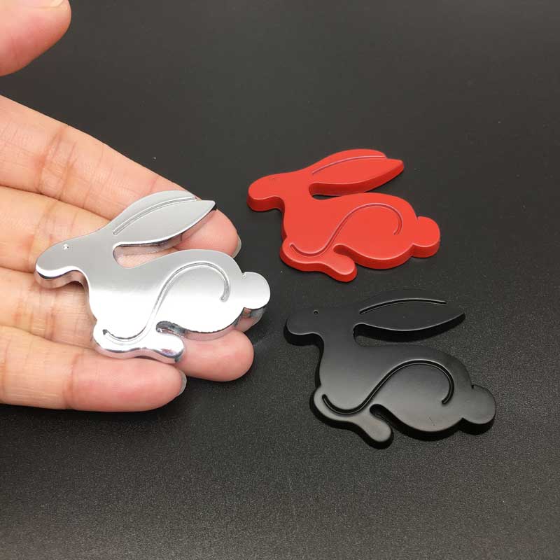 3D Metal Running Rabbit logo Car Stickers For Volkswagen Polo Golf 3 4 ...