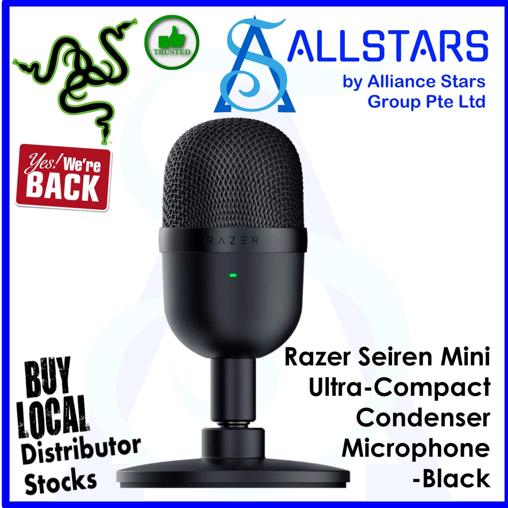 Razer Seiren Mini Ultra-Compact Condenser Microphone (RZ19-03450100 ...