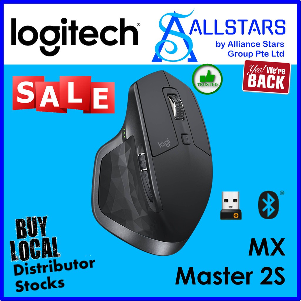 Logitech MX Master 2S Wireless/Bluetooth Multi Device Mouse With ...