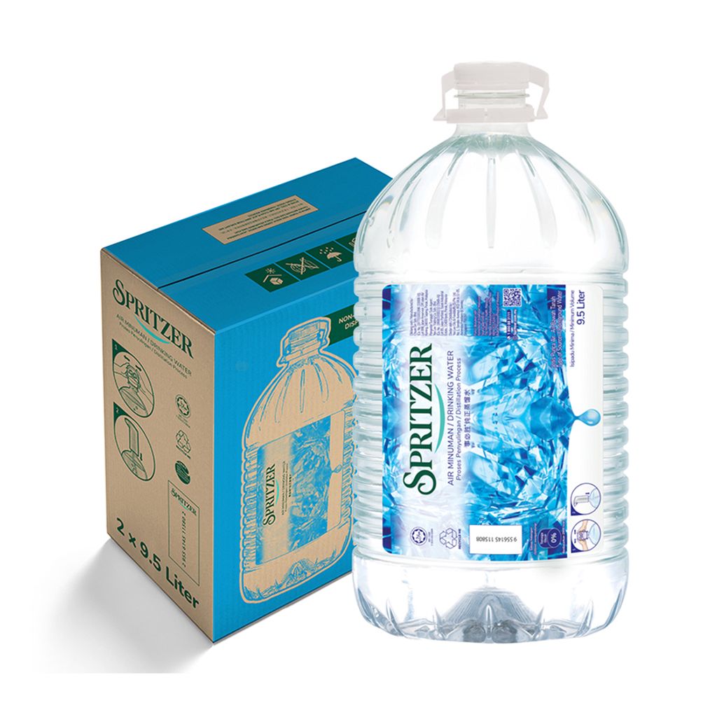 Spritzer Distilled Drinking Water (9.5L x 2) | Shopee Singapore