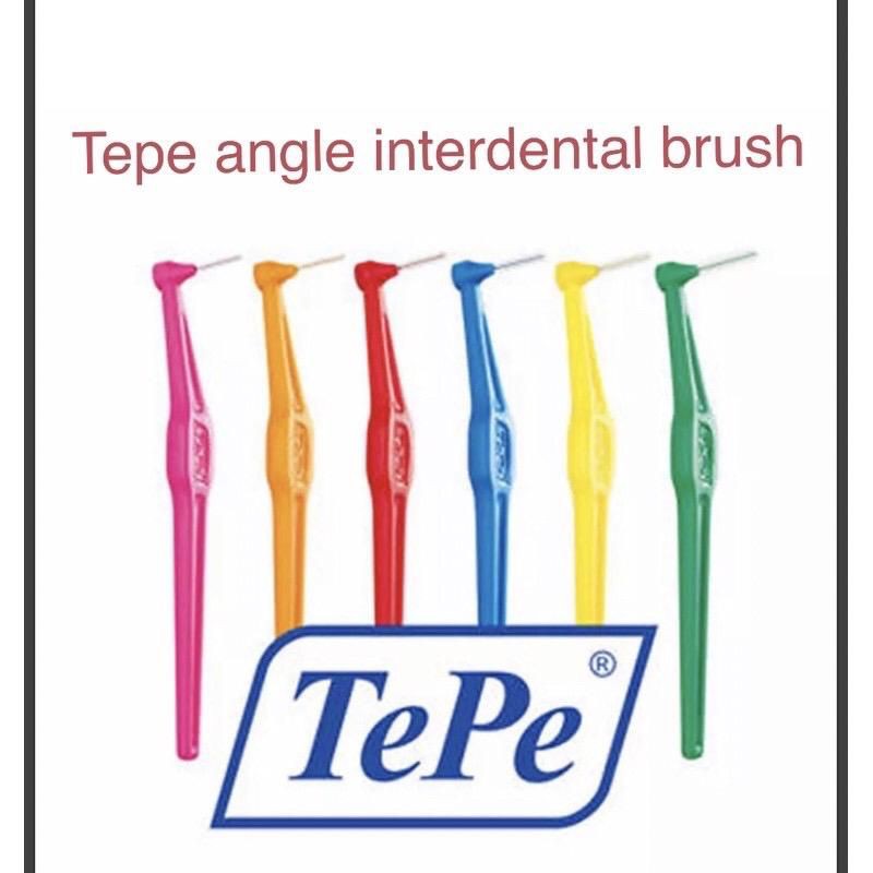 Tepe angled interdental brush 6 brushes with one cap | Shopee Singapore