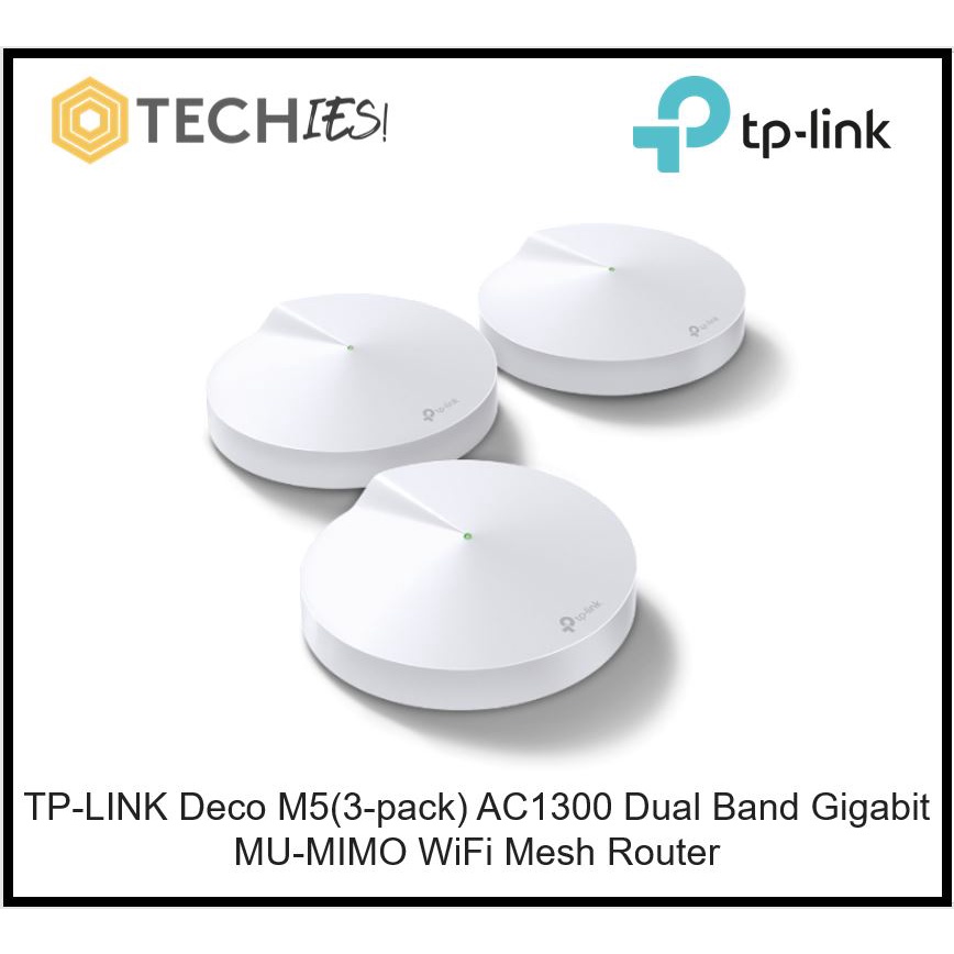 TP-LINK Deco M5(3-pack) AC1300 Dual Band Gigabit MU-MIMO WiFi Mesh ...