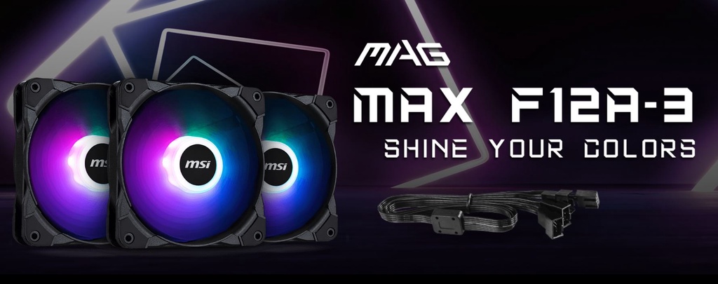 MSI MAG FX12A-3 3 x 120mm ARGB Fan (PWM) 3 FAN PACK (1 YEAR WARRANTY BY CORBELL TECHNOLOGY PTE ...