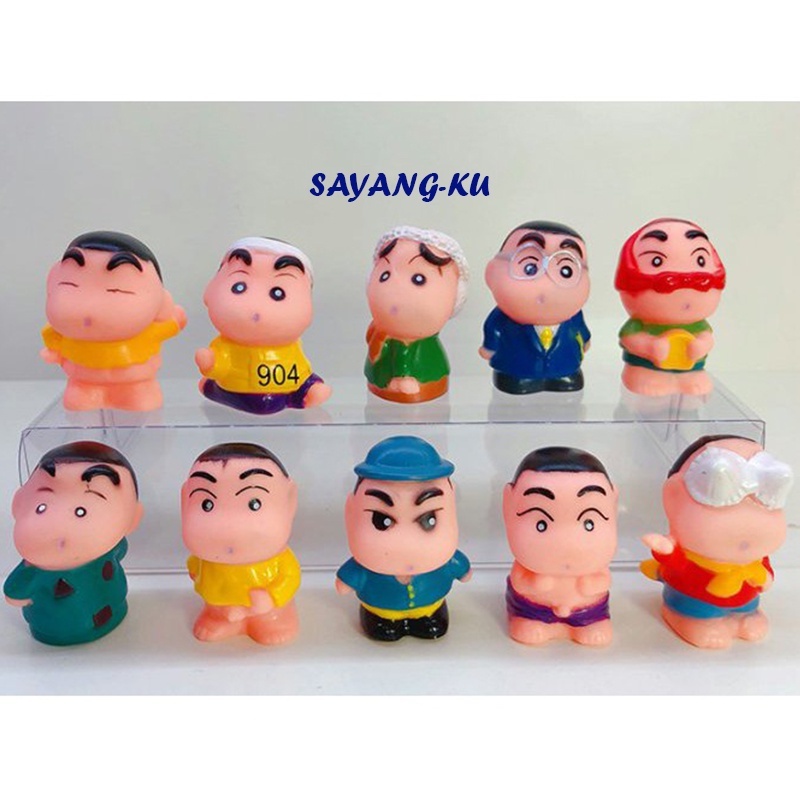 Crayon Shin-Chan Plastic Figurine Set Crayon Shin-Chan Cake Topper ...