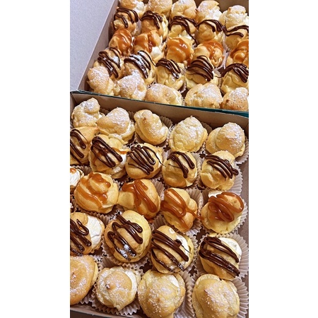 [Halal] Cream Puffs- 25pcs in a box * *CHECK DATE AVAILABILITY BEFORE ...