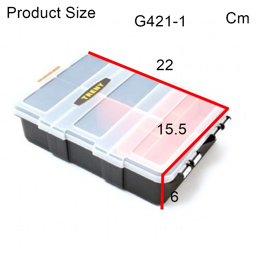 TRENY Plastic Tool Boxes Storage Case Small Nuts Bolts Screws Parts ...