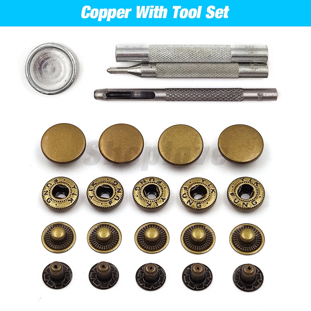 25-35 Sets 10/12.5/15/17/20mm Press Studs Snaps Fastener Clothing Coat ...