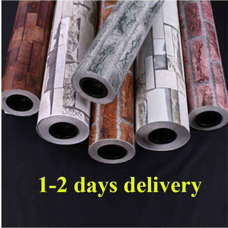 Stone Peel And Stick Wallpaper Faux Brick Vinyl Wallpaper Sticker ...
