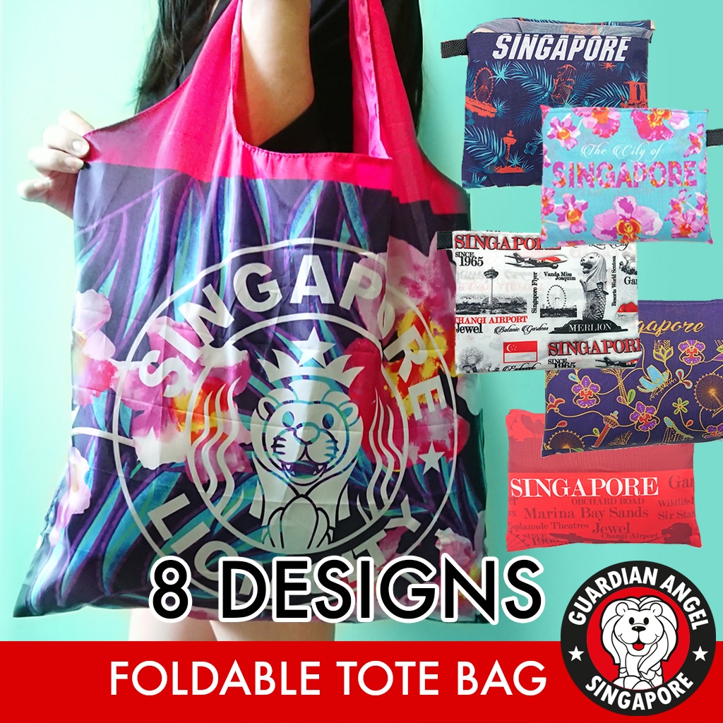 Foldable Pocket Tote Bag Reusable Recycle Eco Friendly Grocery Shopping ...