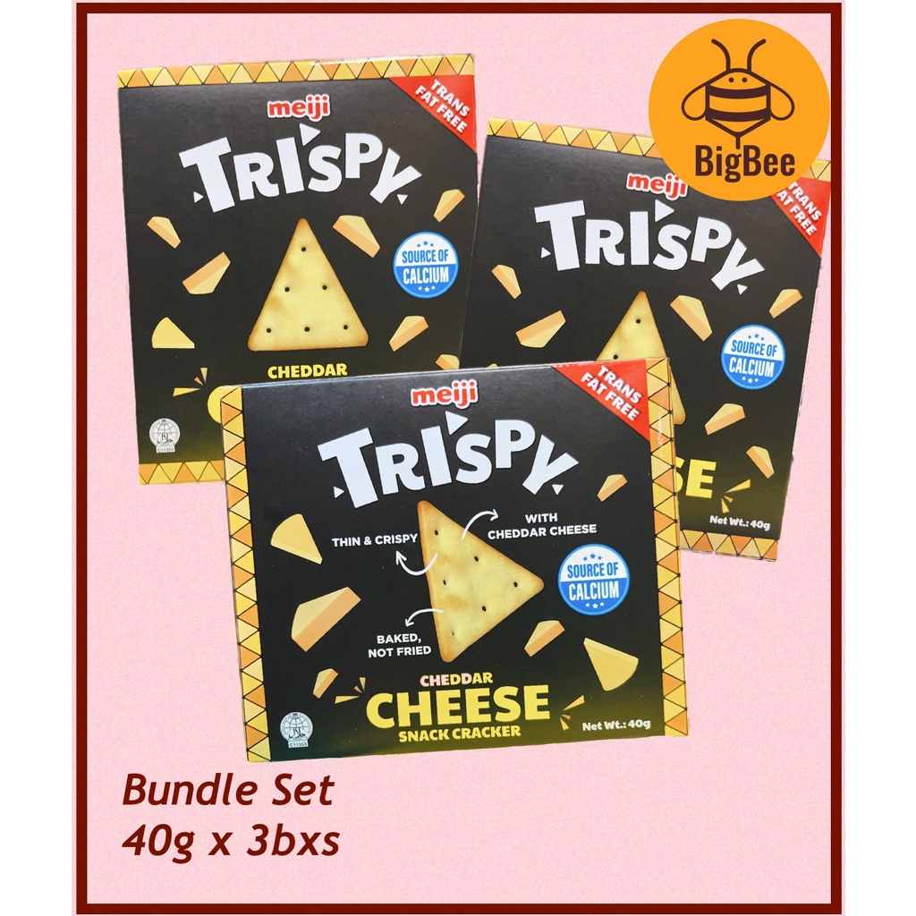 Meiji Trispy Snack Cracker Cheese / Veggies - 40g x 3bxs Cheddar Cheese ...