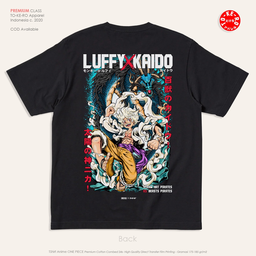 Cartoon Anime One Piece Luffy Gear 5 Sun God Nika VS Kaido Saiky ღ no ...