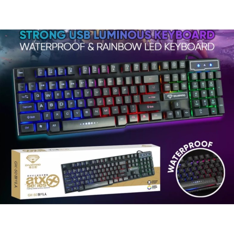 Multi-color Divipard GK-50 Gaming Keyboard mechanical mechanical ...