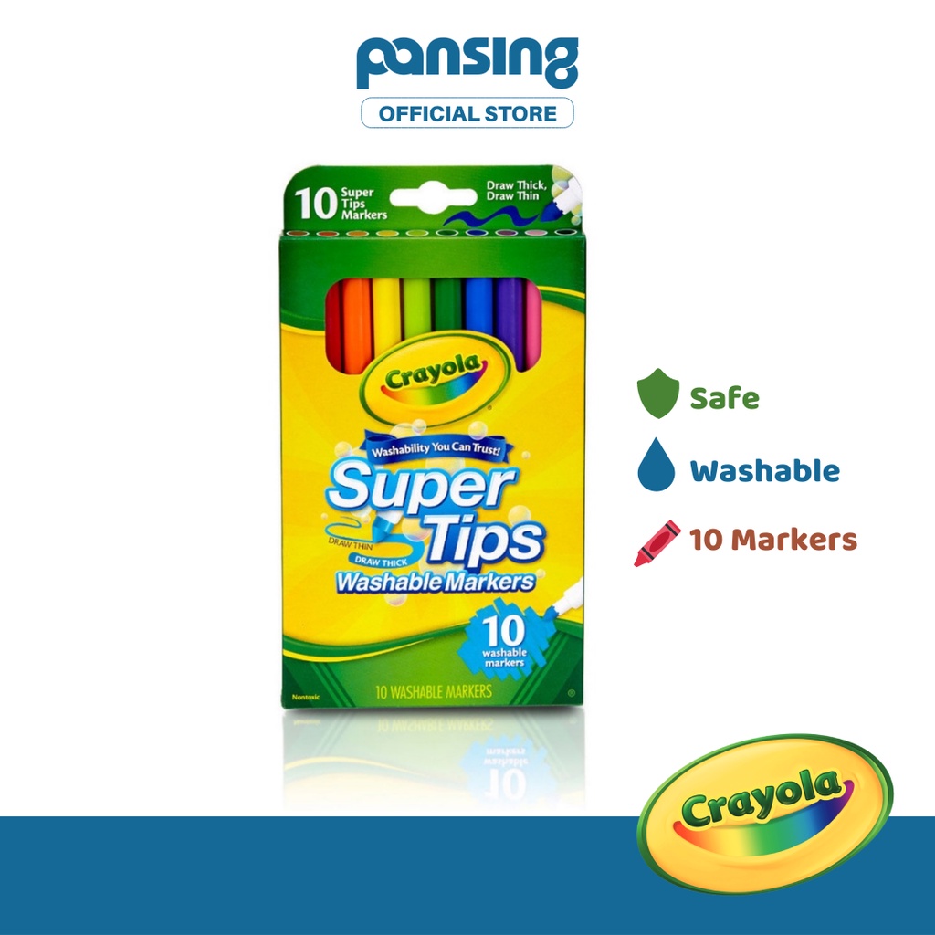 Crayola Supertips Markers (10 Count) | Shopee Singapore