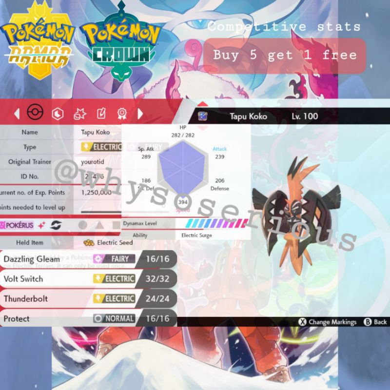 Pokemon Sword and Shield Shiny Tapu Koko (Digital Game Code) | Shopee ...