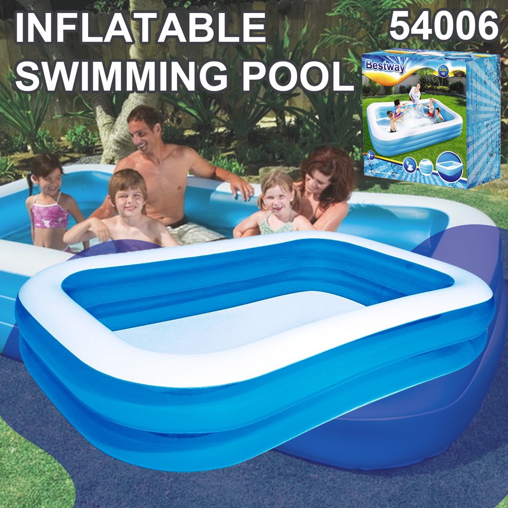 Bestway Inflatable Swimming Pool 54006 | Shopee Singapore