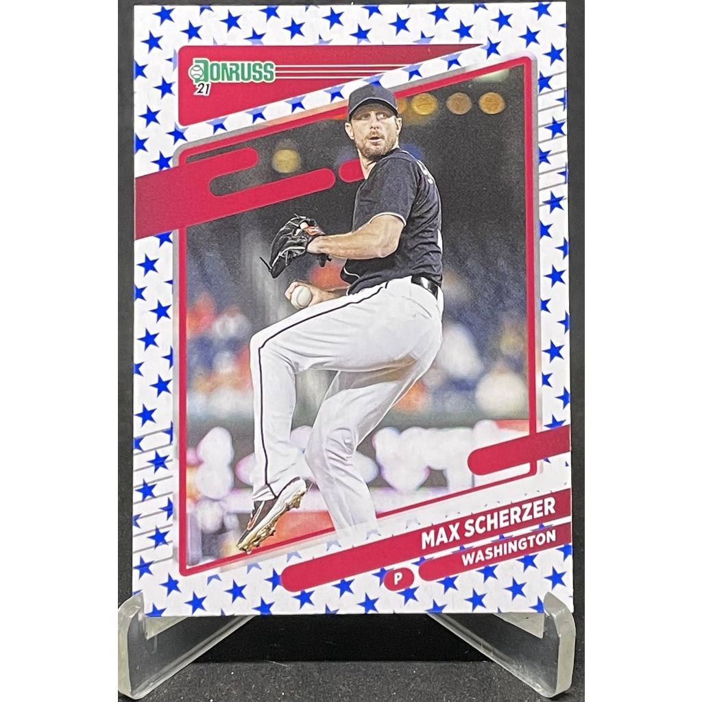 MAX SCHERZER Baseball Card MLB 2021 PANINI DONRUSS 206 Major League ...