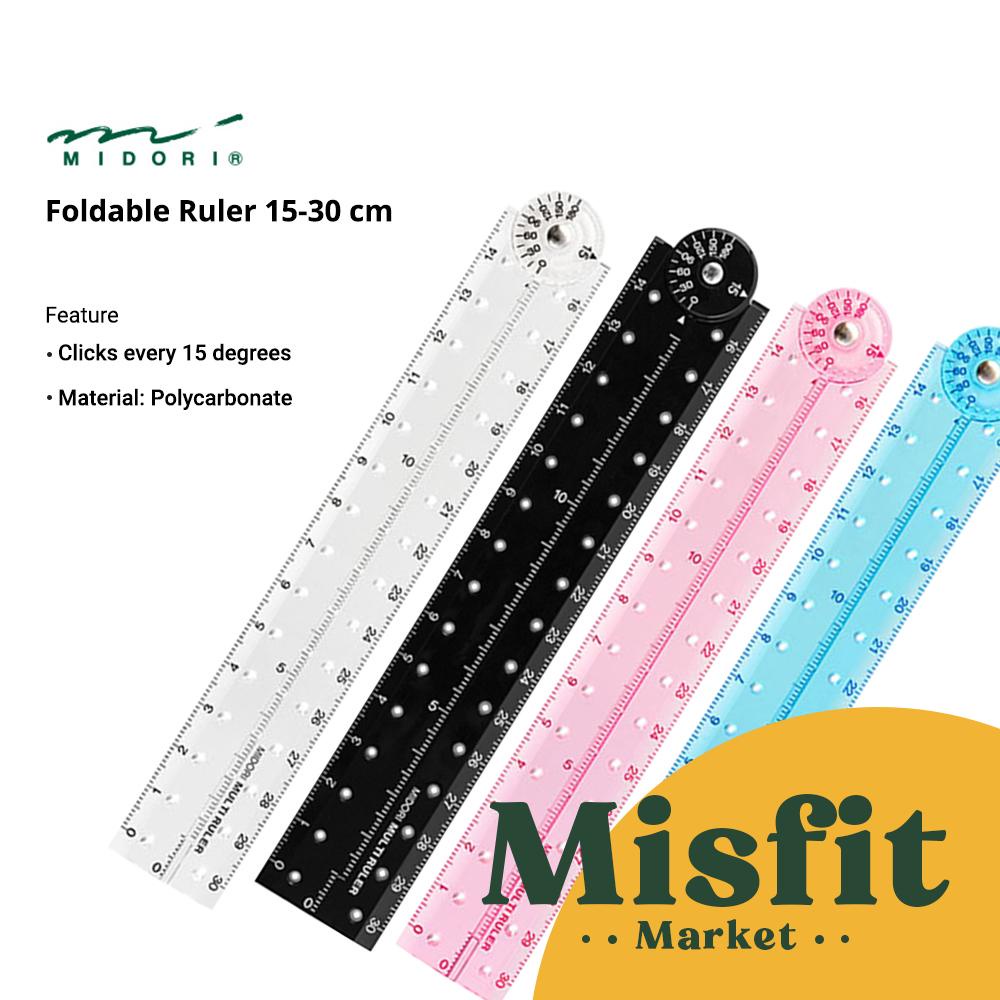 Midori Foldable Ruler 15-30 cm Japan Folding Ruler | Shopee Singapore