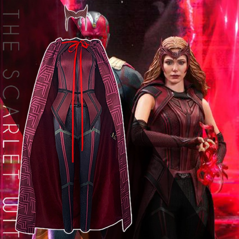 Wanda Vision Scarlet Cosplay Witch Maximoff Cosplay Costume Outfits ...