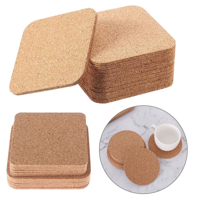 Square Non-Slip Square Cork Coaster / Cup Holder Tea Coffee Drink ...