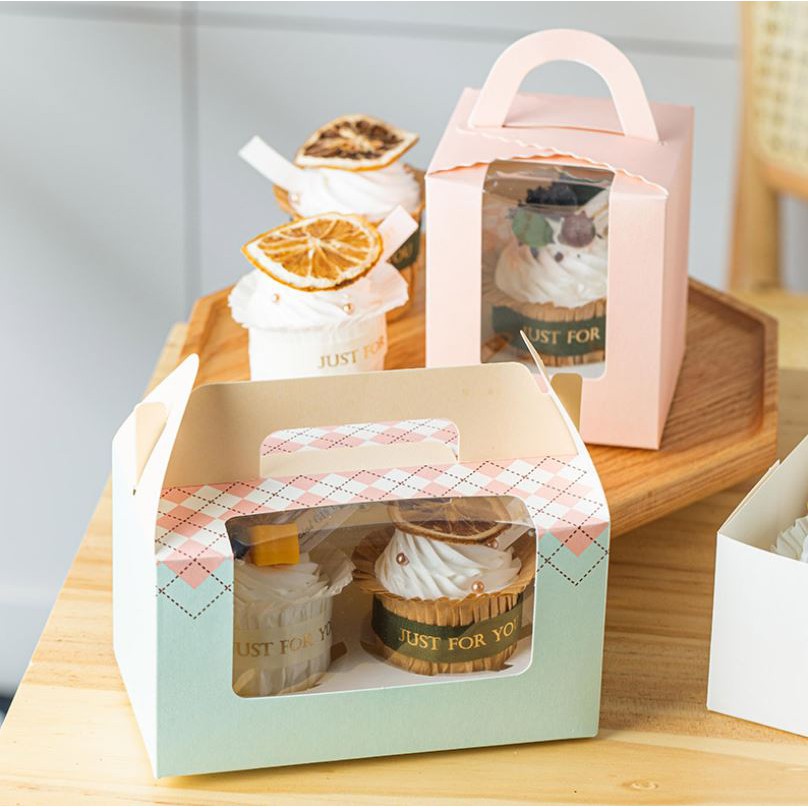 10pcs Cupcake box single cavity double cavity cupcake muffin boxes with ...