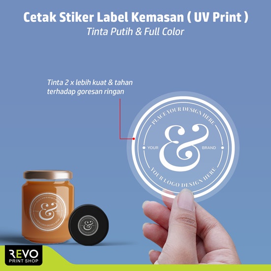 PUTIH Packaging Label Sticker/Transparent Sticker/Print White Ink ...
