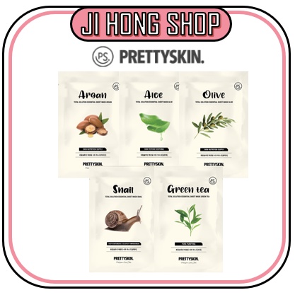 [ Pretty skin ] Total Solution Essential Sheet MaskPack snail / green ...