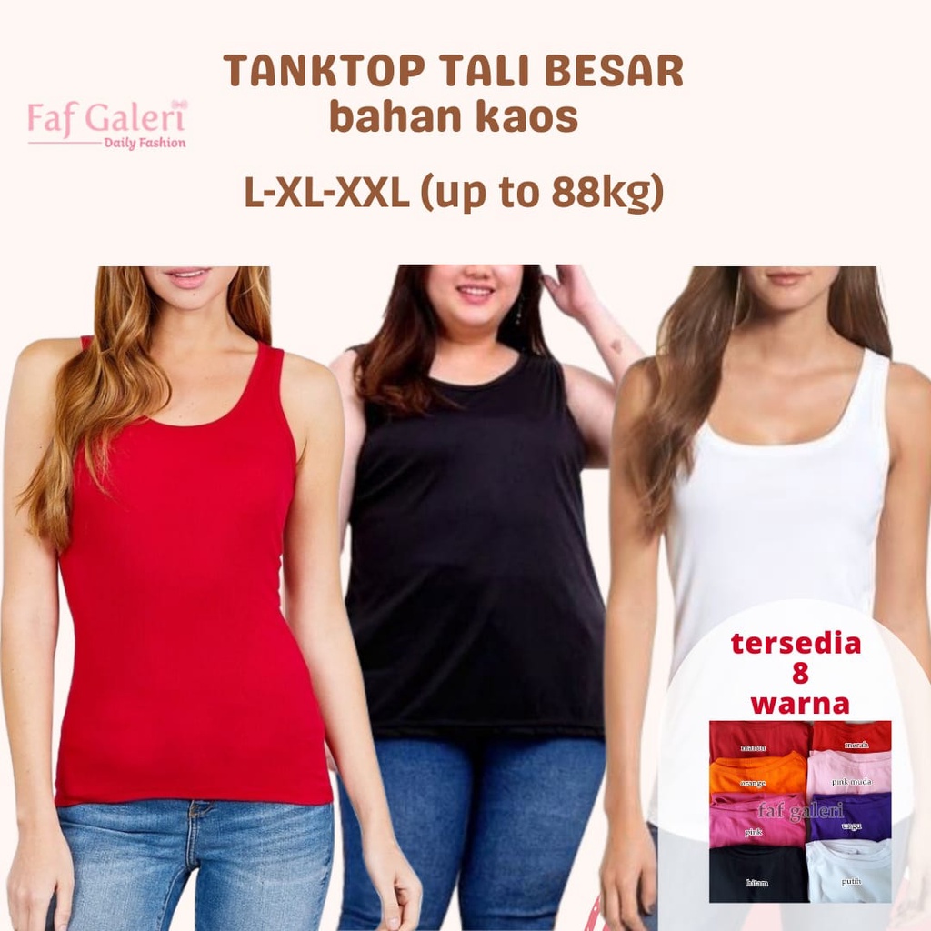 Tank TOP SINGLET BIG SIZE JUMBO - TANKTOP KAOS Women | Shopee Singapore