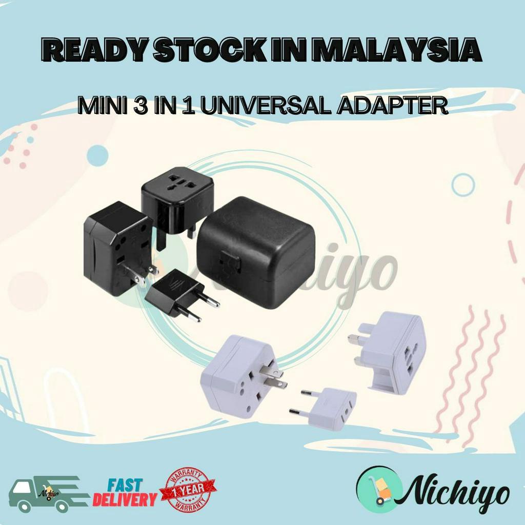 Mini 3 In 1 Universal Adapter Compatible With 150 Countries World Wide ...