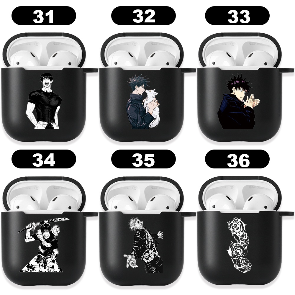 Jujutsu Kaisen Anime Black Silicone Case for Airpods Pro 3 1 2 Satoru ...