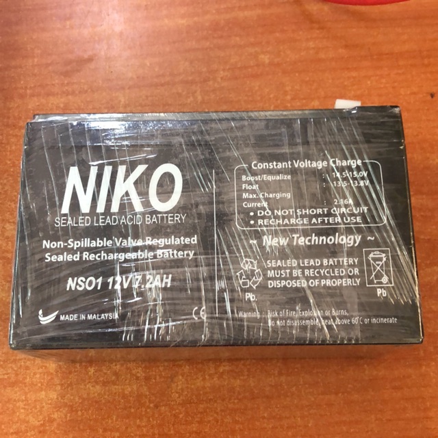 NIKO 12V 7.2AH SEALED LEAD ACID BATTERY | Shopee Singapore