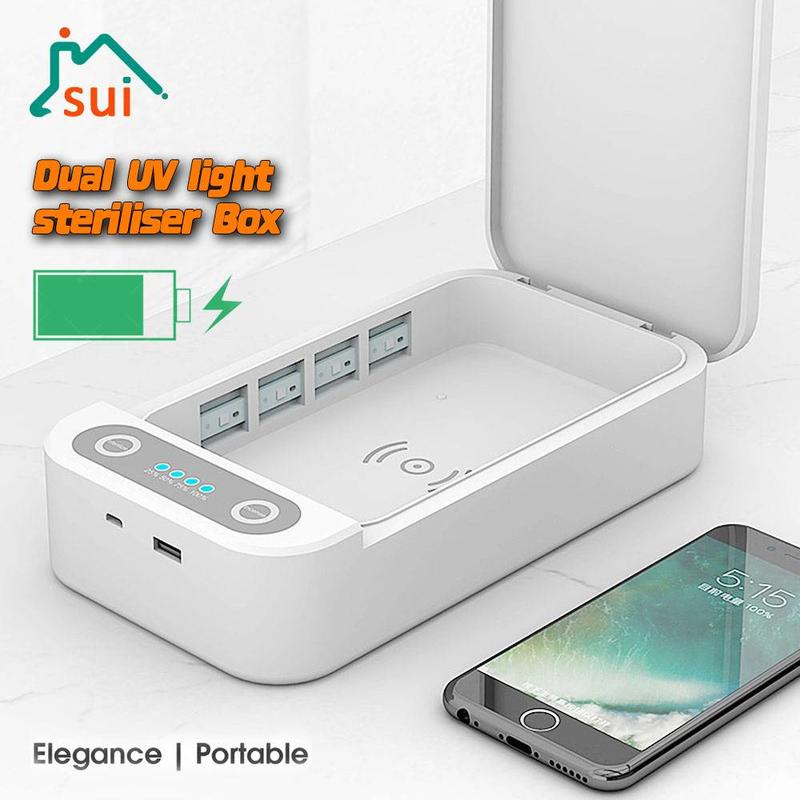 Mobile Phone UV Sterilizer Disinfection Box With Wireless Charging ...