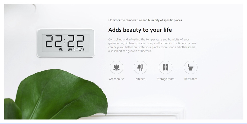Xiaomi Mi Temperature and Humidity Monitor Clock | Shopee Singapore