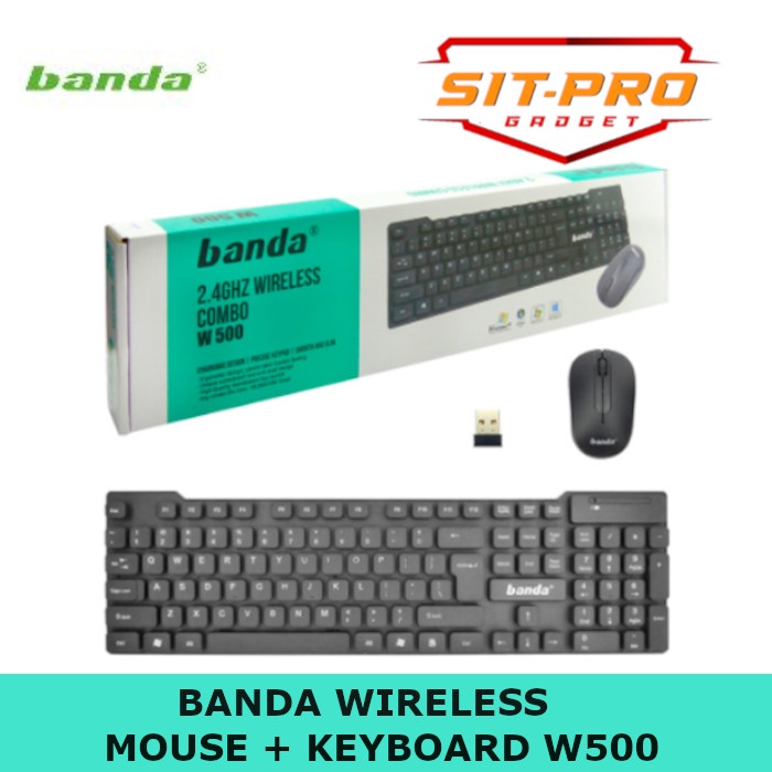 BANDA 2.4GHz wireless mouse and keyboard combo (W500) | Shopee Singapore
