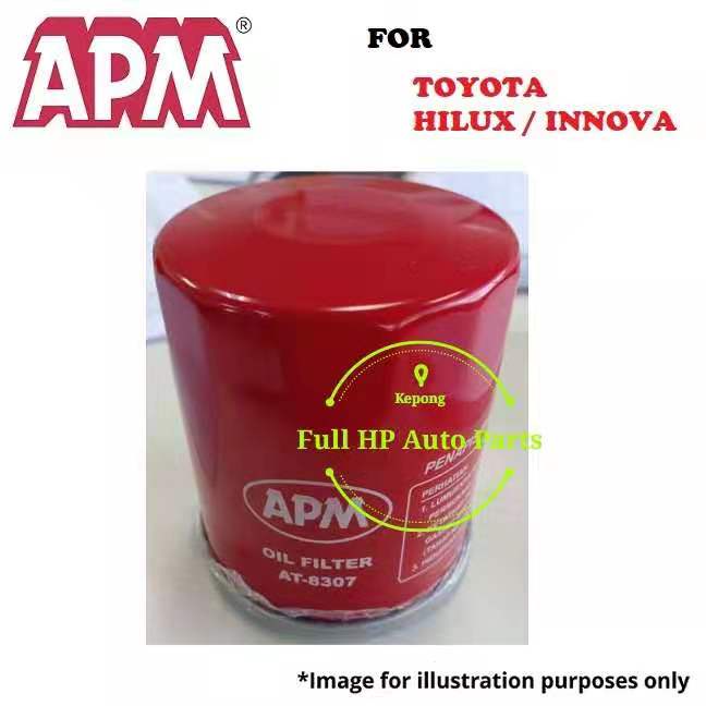 Apm Oil Filter/Oil Filter AT-1637 Toyota HILUX/INNOVA | Shopee Singapore