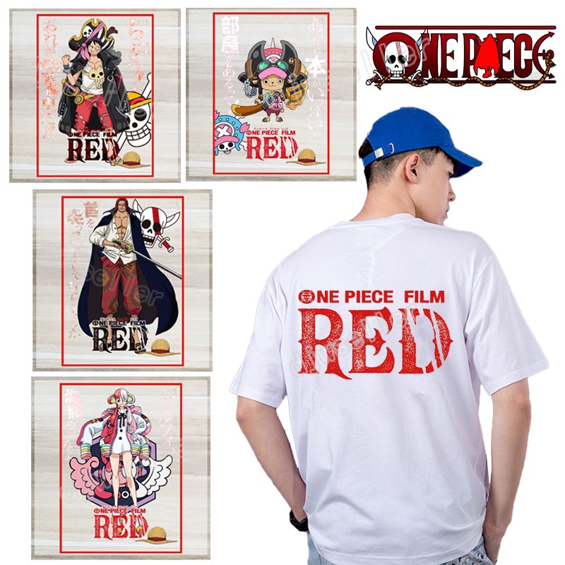 One Piece Film Red Iron-on Patches Washable T-Shirt DIY Decoration ...