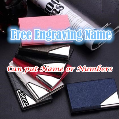 ( Meaningful Gift ) Free Engraving Name Namecard holder Personalized ...