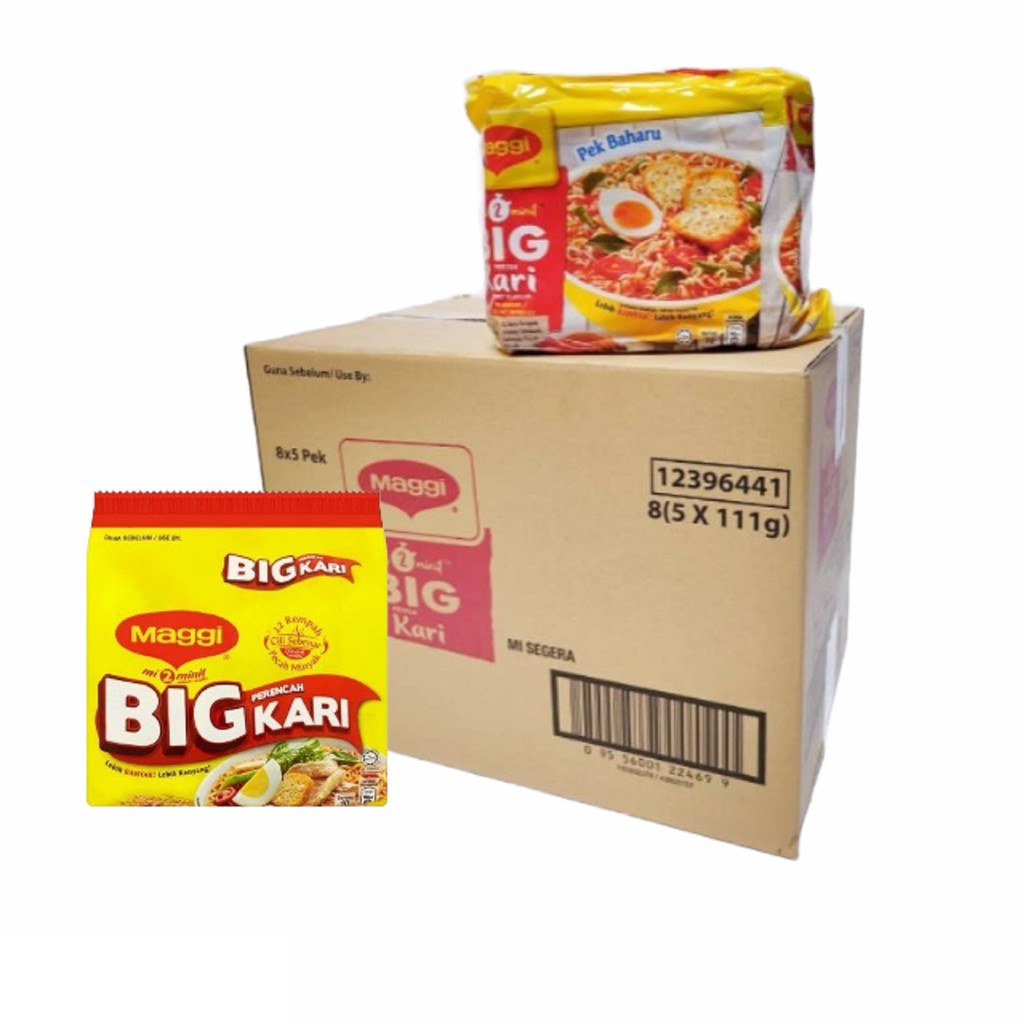 Maggi Instant Noodles Big Curry Flavoured - 1CTN(5's x8 x 111g) | Shopee Singapore