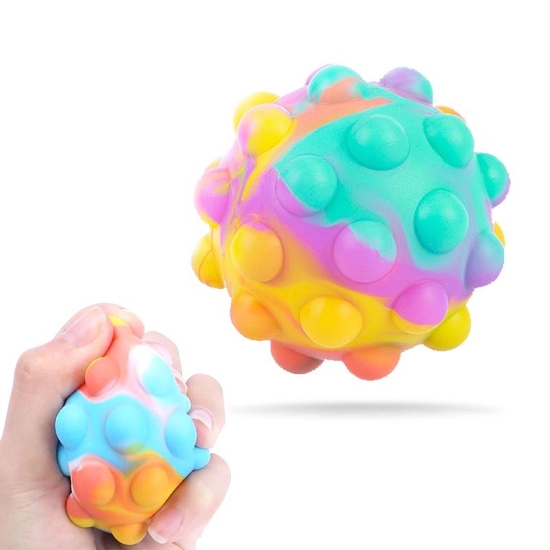 3D Pop it Fidget Ball Toys Decompression Finger Squeeze Toys for Family ...
